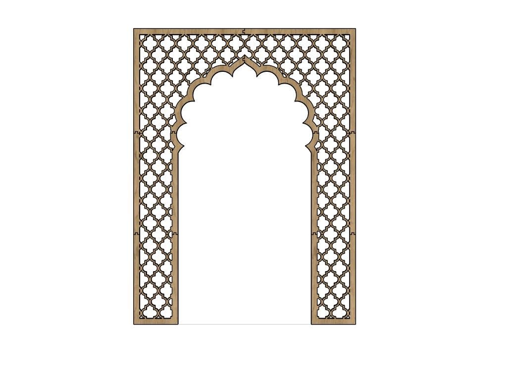 Islamic Mihrab Arch Wall Panel 2m X 1.5m Laser Cut File | CNC Muslim ...