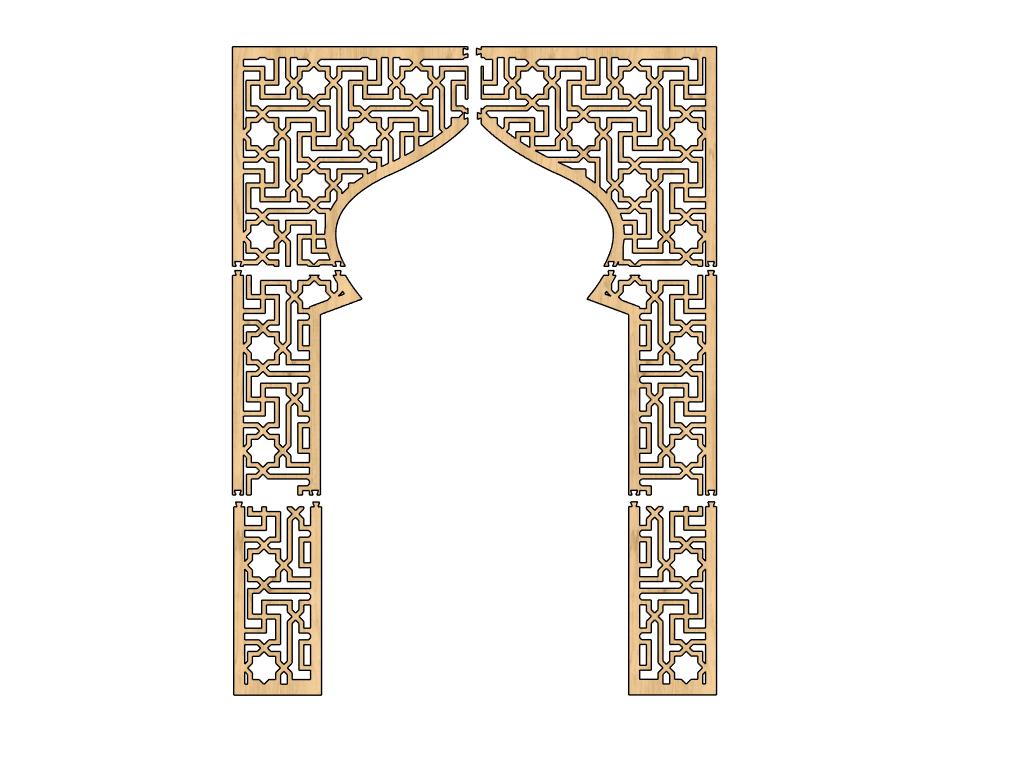 Islamic Mihrab Arch Wall Panel: Laser Cut CNC Design (digital Download ...