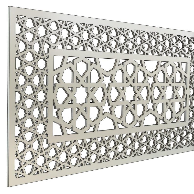 Islamic Wall Panel Decor – 3D Geometric Arabesque Pattern for Laser ...