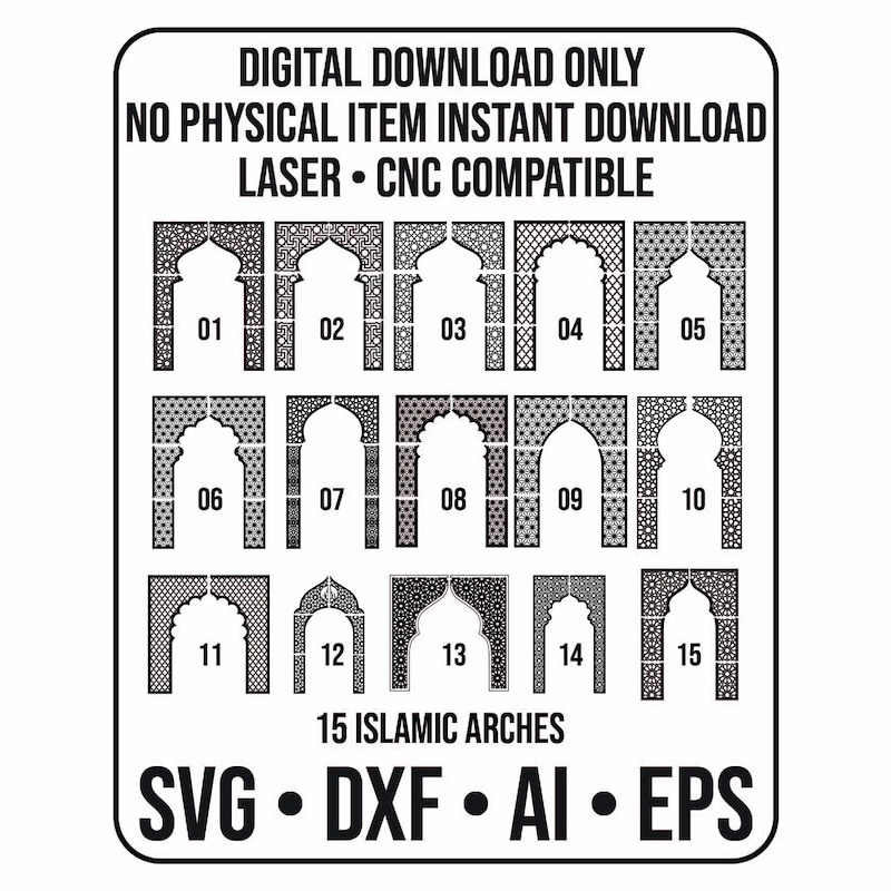 Islamic Pattern Cards - Etsy