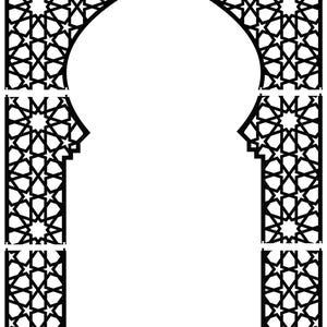 Islamic Arch Wall Panel Laser Cut File – Arabesque Design (digital ...