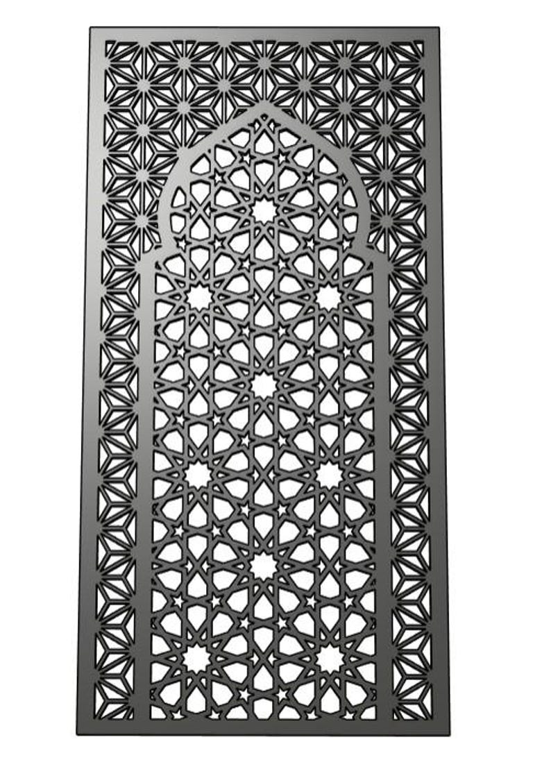 Islamic Mihrab Arch Panel Vector File for Laser Cnc | Mosque Geometric ...