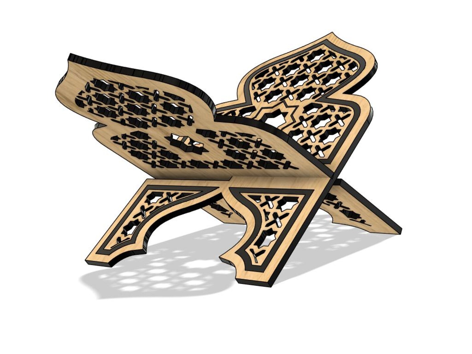 Folding Quran Stand Laser Cut File 56x38cm | Rehal Book Holder for 10mm ...
