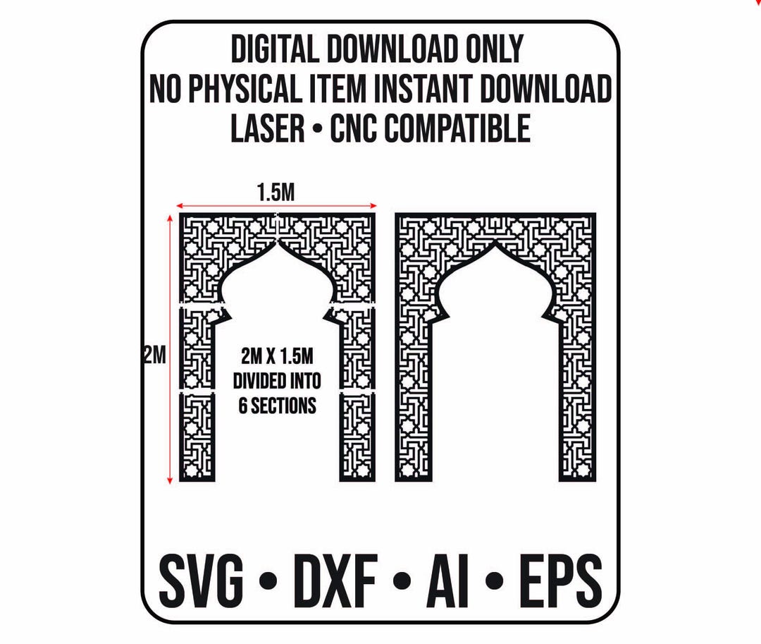 Islamic Mihrab Arch Wall Panel: Laser Cut CNC Design (digital Download ...