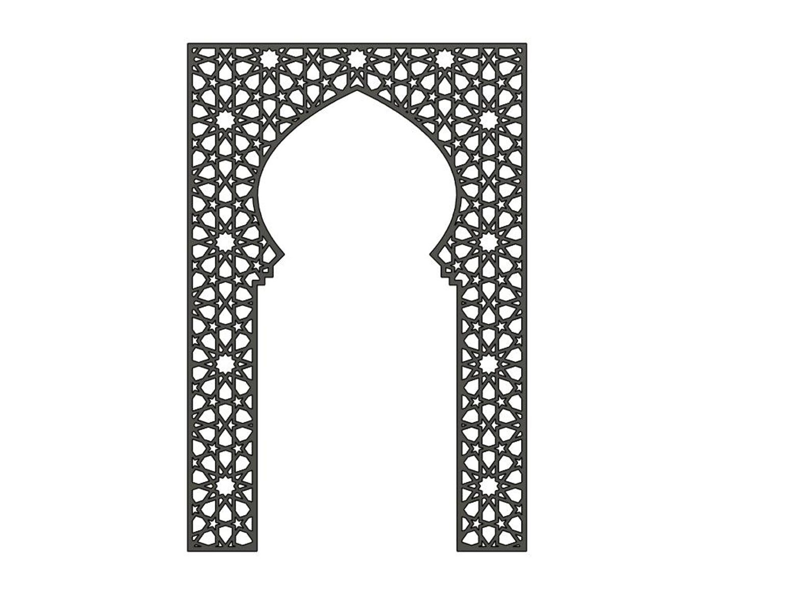 Islamic Arch Wall Panel Laser Cut File – Arabesque Design (digital ...