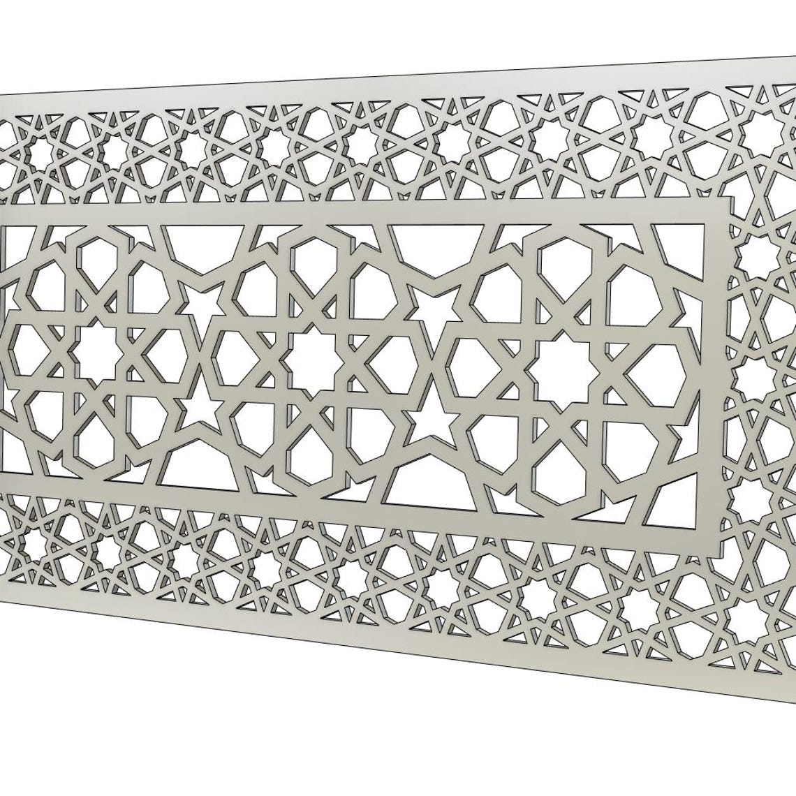Islamic Geometric Wall Panel – 3D Arabesque Pattern (digital Download ...