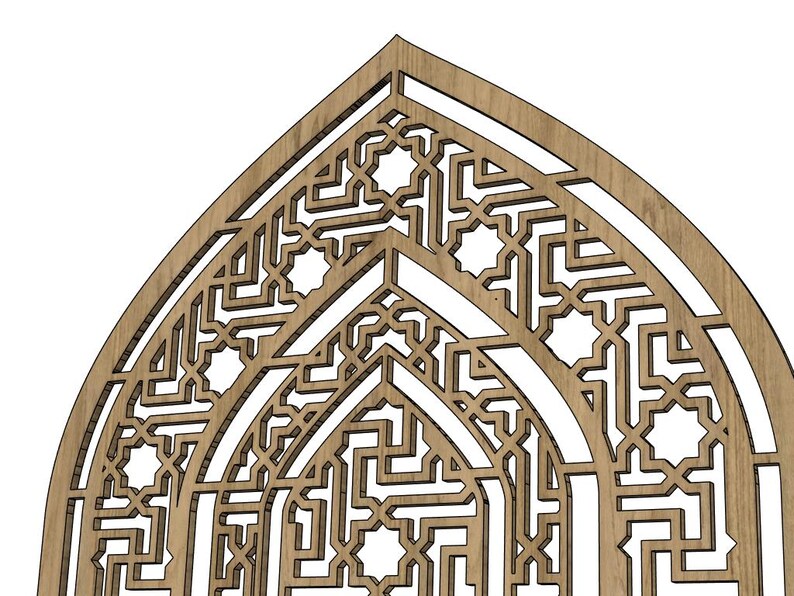 Islamic Mihrab Arch Wall Pane | 2m X 1.5m Laser Cut File | Cnc Muslim ...