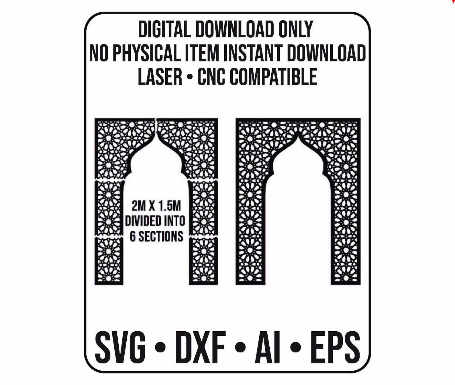 Islamic Mihrab Arch Wall Panel: Laser Cut CNC Design (digital Download ...