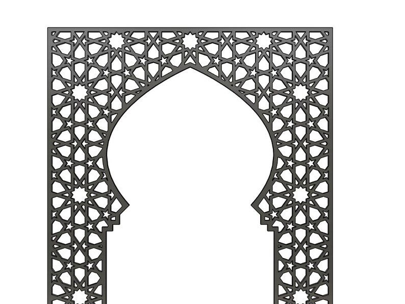 Islamic Arch Wall Panel Laser Cut File – Arabesque Design (digital ...