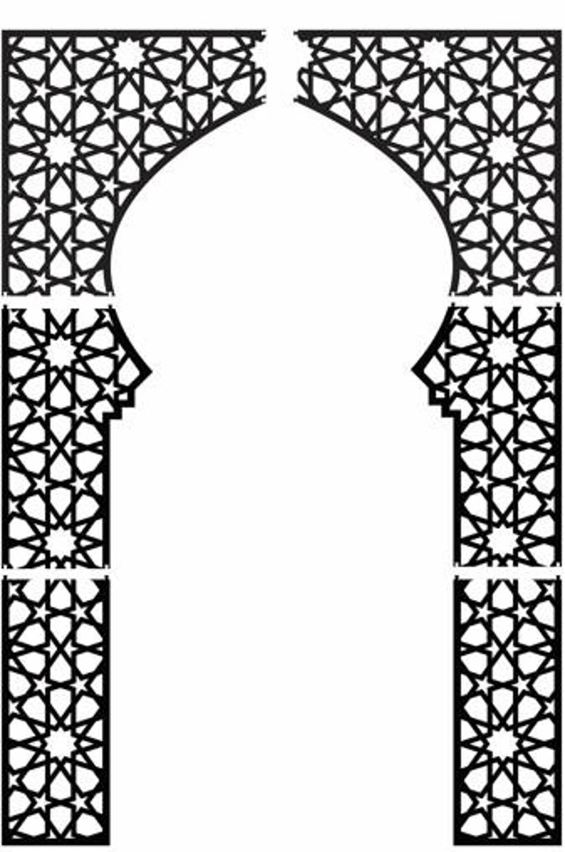 Islamic Arch Wall Panel Laser Cut File – Arabesque Design (digital ...