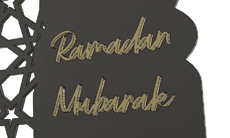Layered Ramadan Mubarak Table Decor | Laser Cut File (svg, Dxf, Ai, Eps ...