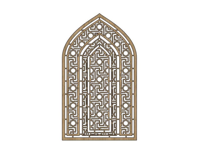 Islamic Mihrab Arch Wall Panel | Laser Cut File, CNC Prayer Niche ...