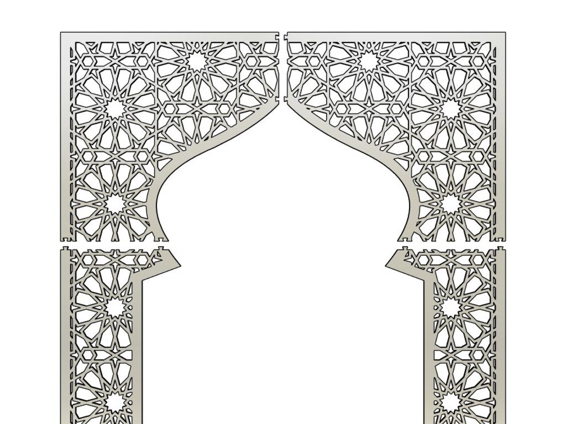 Islamic Mihrab Arch Wall Panel Laser Cut CNC File (digital Download, 2m ...