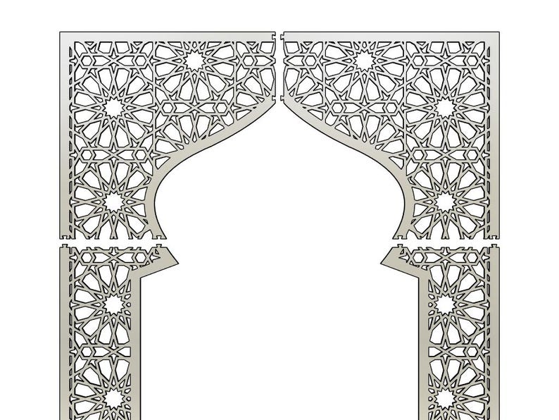 Islamic Mihrab Arch Wall Panel Laser Cut CNC File (digital Download, 2m ...