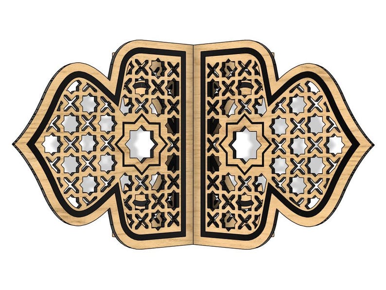 Folding Quran Stand Laser Cut File 56x38cm | Rehal Book Holder for 10mm ...