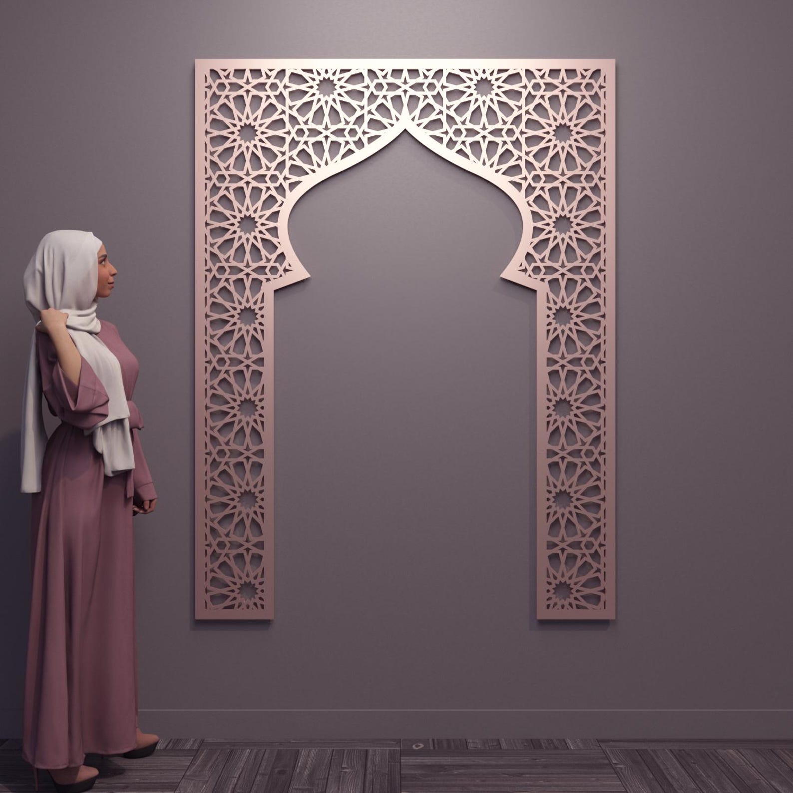 Islamic Mihrab Arch Wall Panel Laser Cut CNC File (digital Download, 2m ...