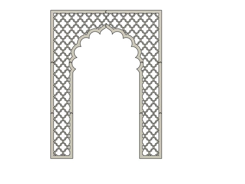 Islamic Mihrab Arch Wall Panel 2m X 1.5m Laser Cut File | CNC Muslim ...