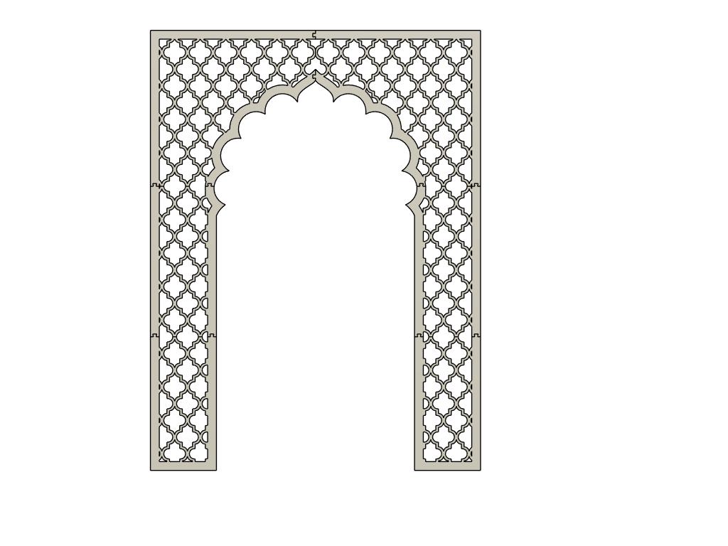 Islamic Mihrab Arch Wall Panel 2m X 1.5m Laser Cut File | CNC Muslim ...