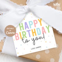 Printable Happy Birthday Gift Tags, Printable Birthday Gift Tags ...