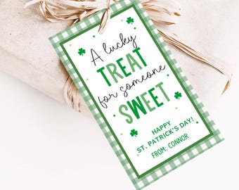 St. Patrick's Day Gift Tags, Editable Canva Template, Personalized ...