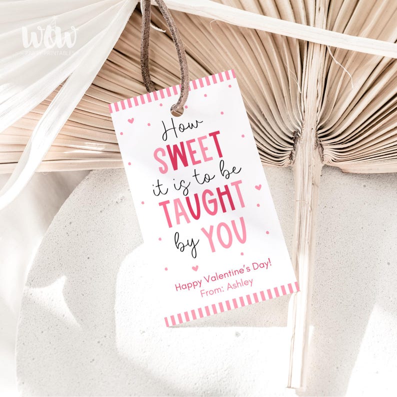 Valentine's Day Gift Tags, Editable Canva Template, Personalized ...