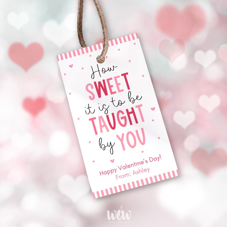 Valentine's Day Gift Tags, Editable Canva Template, Personalized ...