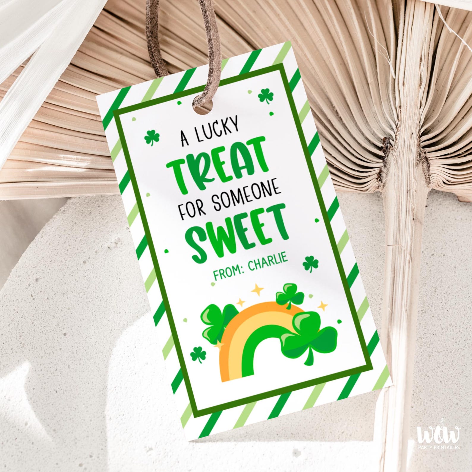 St. Patrick's Day Gift Tags, Editable Canva Template, Personalized ...