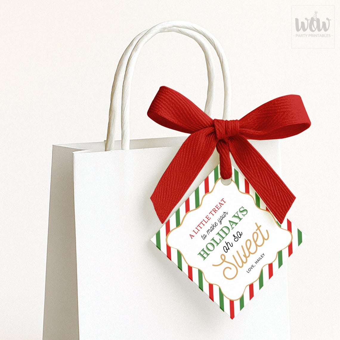 Little Treat to Make Holidays so Sweet, Xmas Gift Tags, Cookies Bag ...