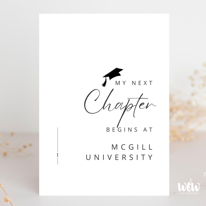 My Next Chapter Begins at Sign, Graduation Printable, Editable Canva ...