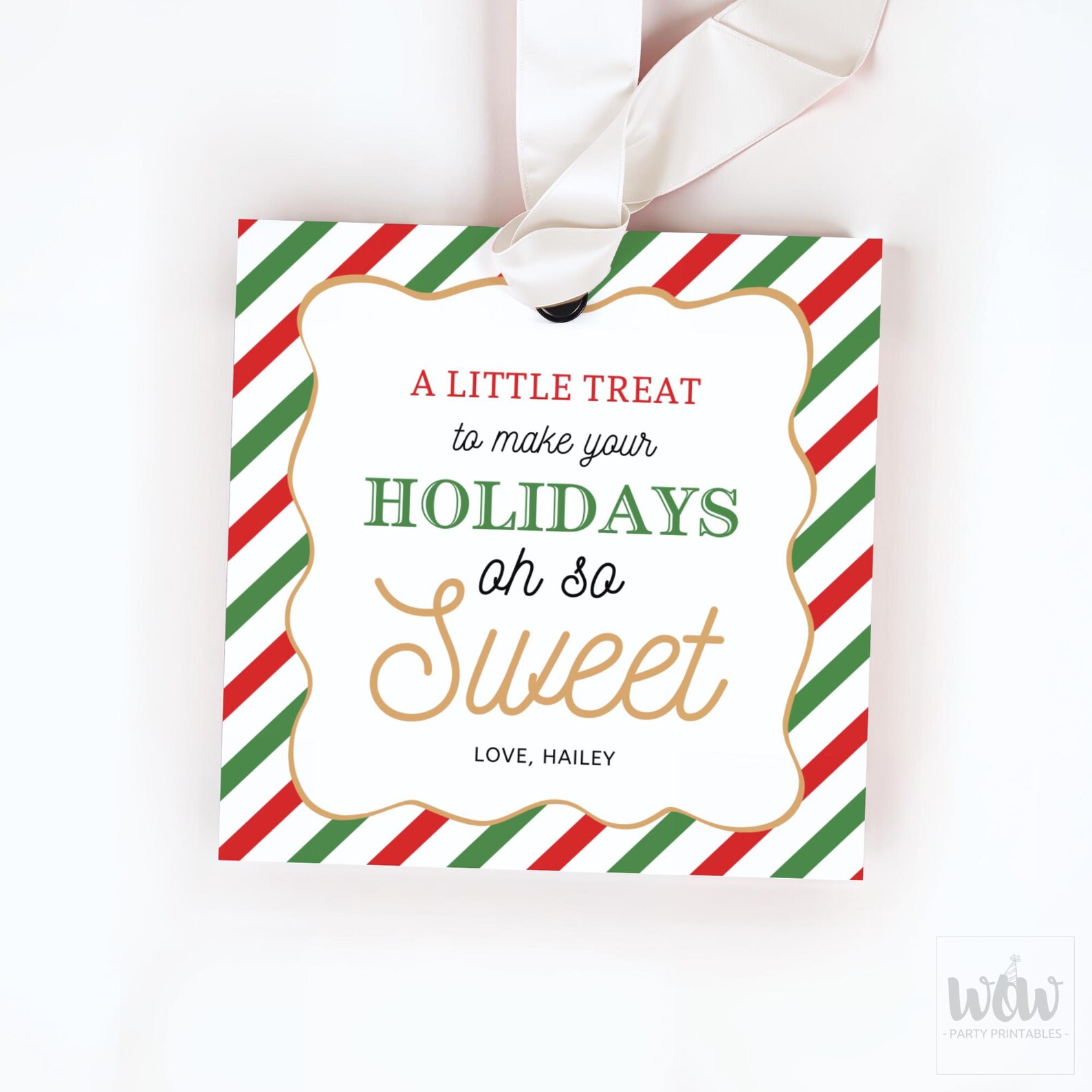 Little Treat to Make Holidays so Sweet, Xmas Gift Tags, Cookies Bag ...