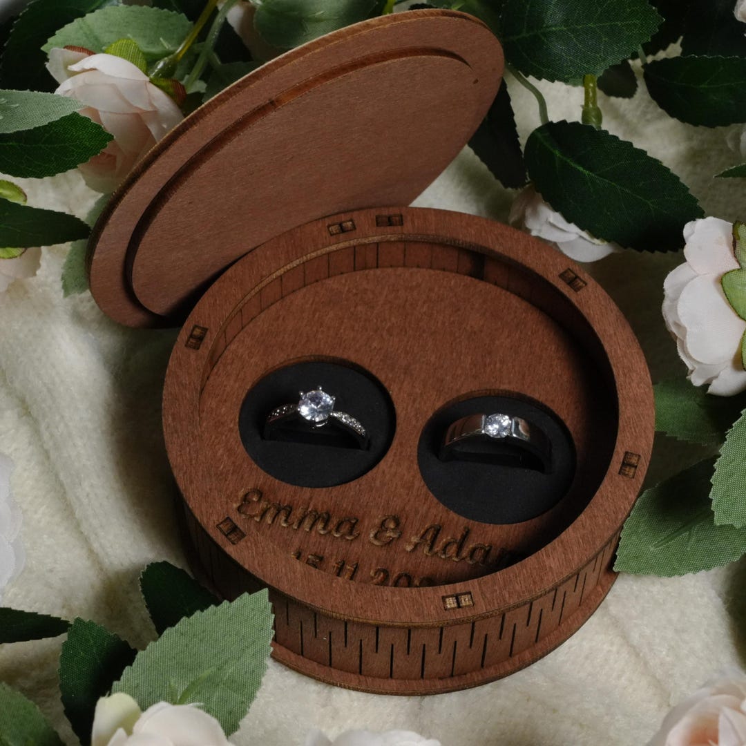 Personalized Ring Box,wooden Wedding Ringfor Wedding Ceremony,customed ...