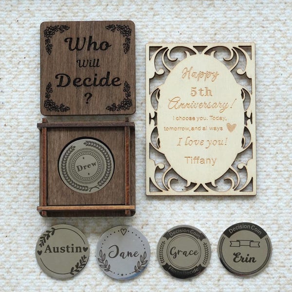 Decision Coins Wood - Etsy