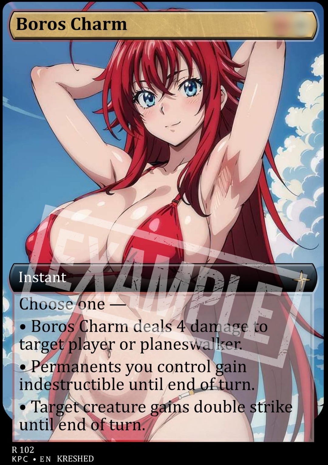 Boros Charm, Erza Scarlet Edition, Waifu Foil Proxy - Etsy
