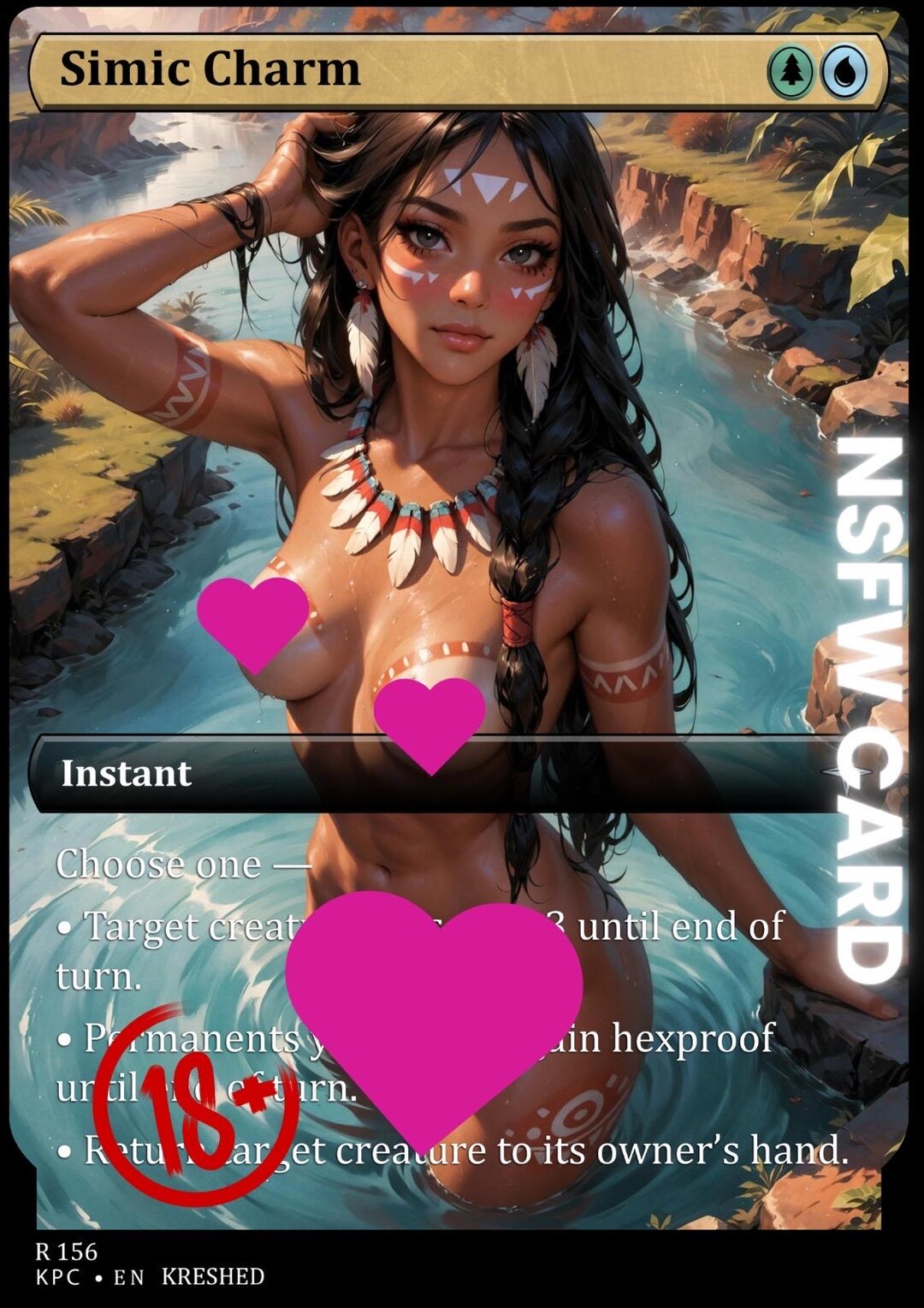 Simic Charm, Waifu Foil Proxy - Etsy