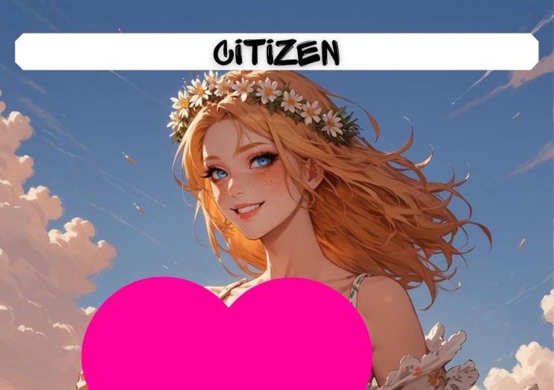 Citizen Token, Waifu Foil Proxy - Etsy