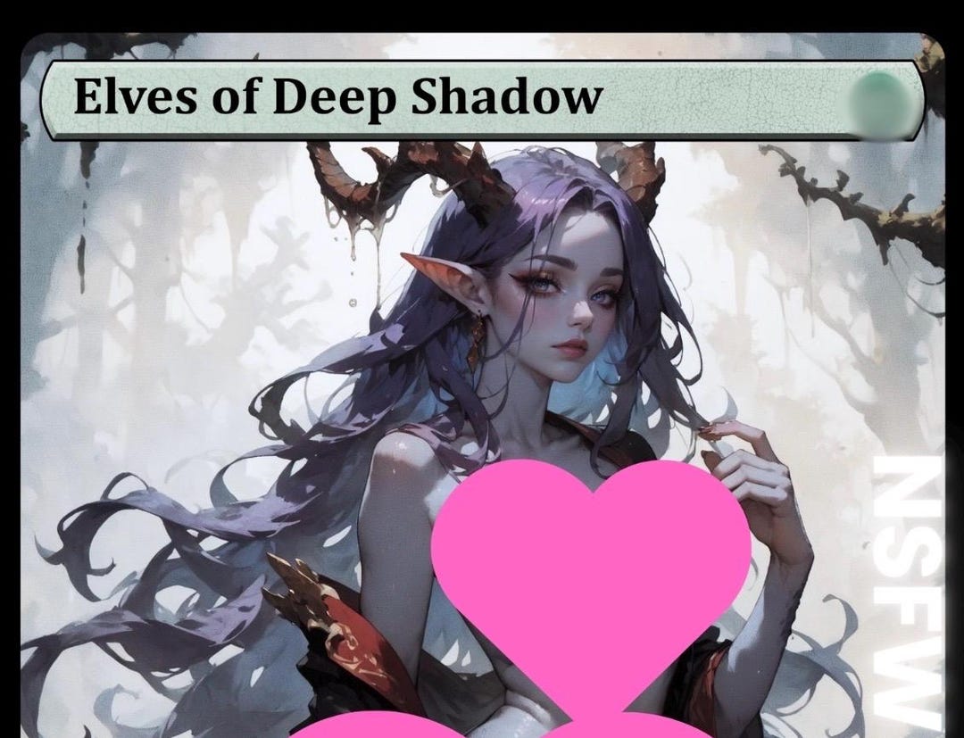 Elves of Deep Shadow, Waifu Foil Proxy - Etsy