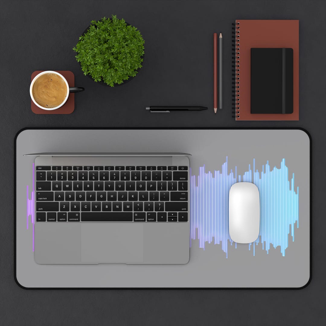 Custom Soundwave Desk Mat - Perfect for Music Producers & Creators ...