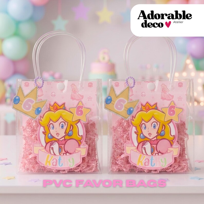 Super Princess Favor Bags, Peaches Party Favor Bags | Personalized ...