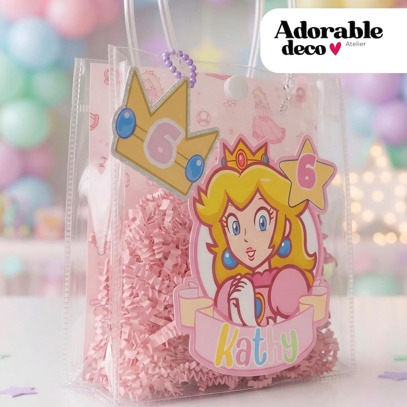 Super Princess Favor Bags, Peaches Party Favor Bags | Personalized ...