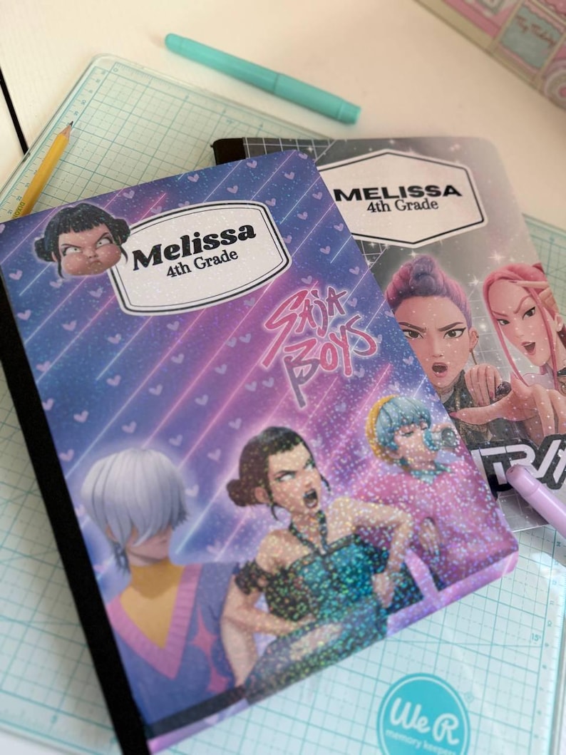 Custom K-pop Demon Hunters HUNTRIX Composition Notebook Huntr/x, Saja ...