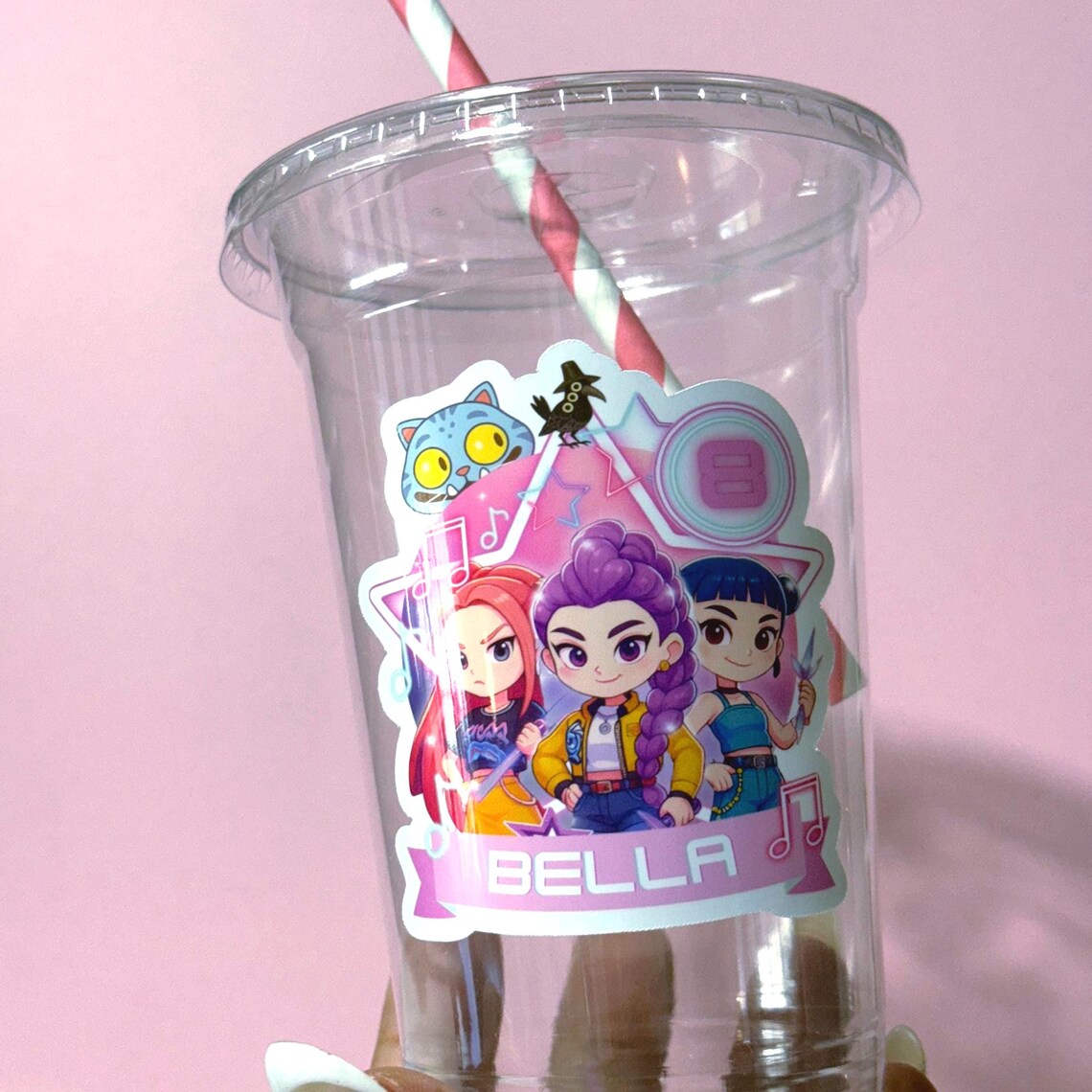 K-pop Custom Party Birthday Cups – Disposable Cups With Lids & Straws ...