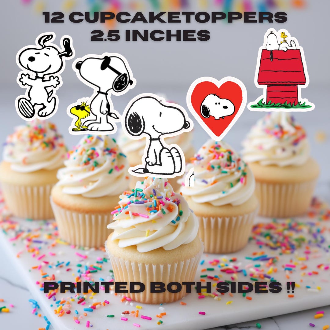 Beagle Dog Cupcake Toppers: Birthday Party Decorations, Set of 12 - Etsy