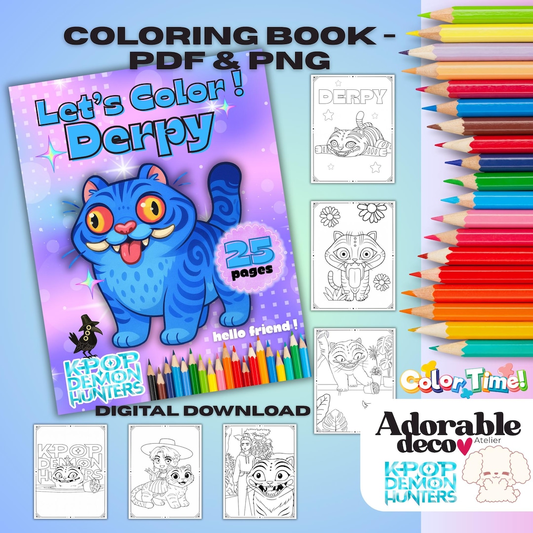 25 K-pop Coloring Pages Printable PDF Digital Download, Kids Birthday ...