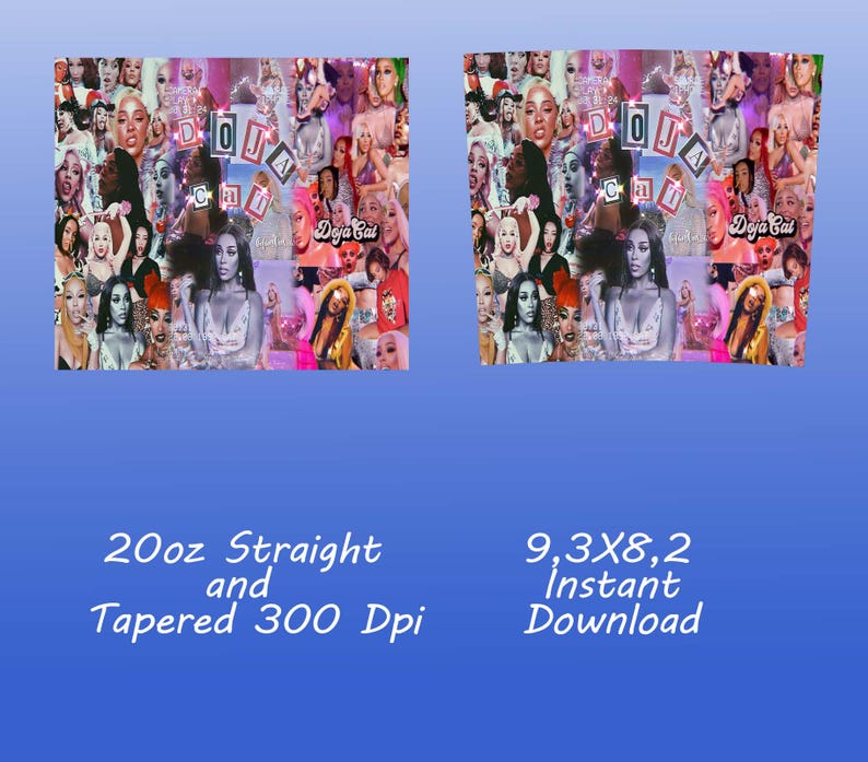 DOJA CAT Tumbler 20 Oz Skinny Stitch Tumbler Sublimation Designs, Full ...