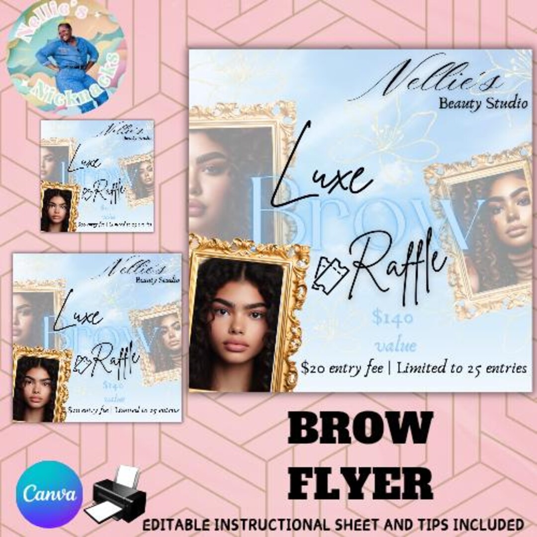 Brow Business Flyer - Editable Canva Template | DIY Lash & Brow Boss ...