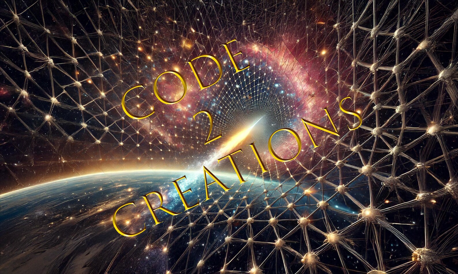 Cosmic Lattice Universe With Rocket-shaped Light Bolt - Etsy