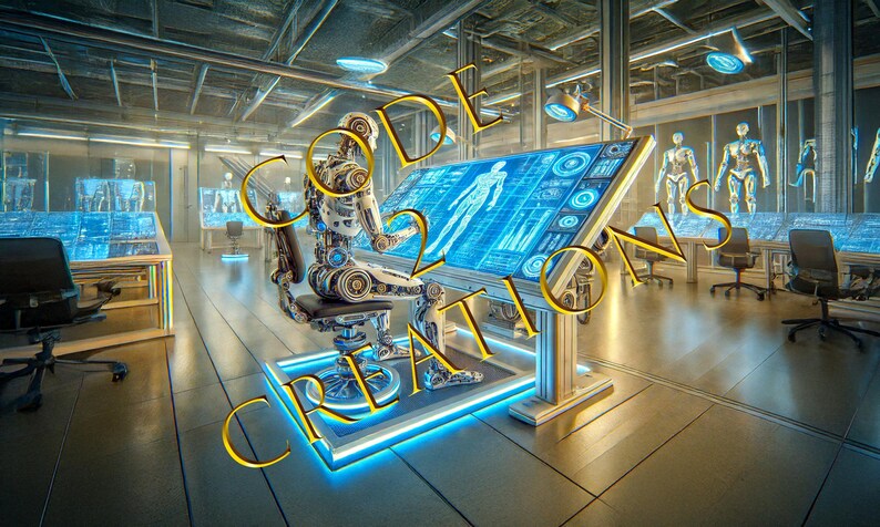 Humanoid Robot Designing Advanced Cyborgs in Futuristic Laboratory - Etsy