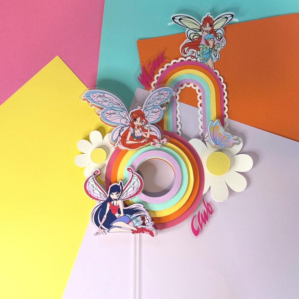 Winx Club Cake Topper 3D Rainbow Fairy Birthday Party Decor - Etsy
