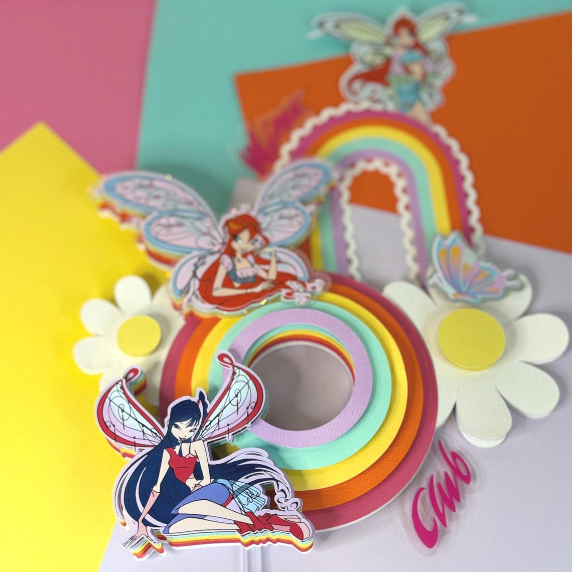 Winx Club Cake Topper 3D Rainbow Fairy Birthday Party Decor - Etsy