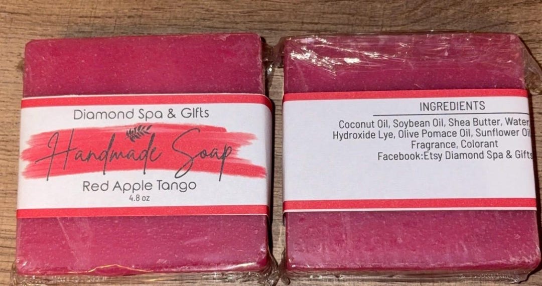 Red Apple Tango Handmade Soap Bar - Etsy